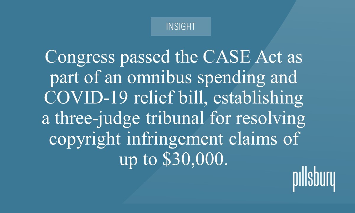 Copyright Small-Claims Court Established by Congress in the CASE Act