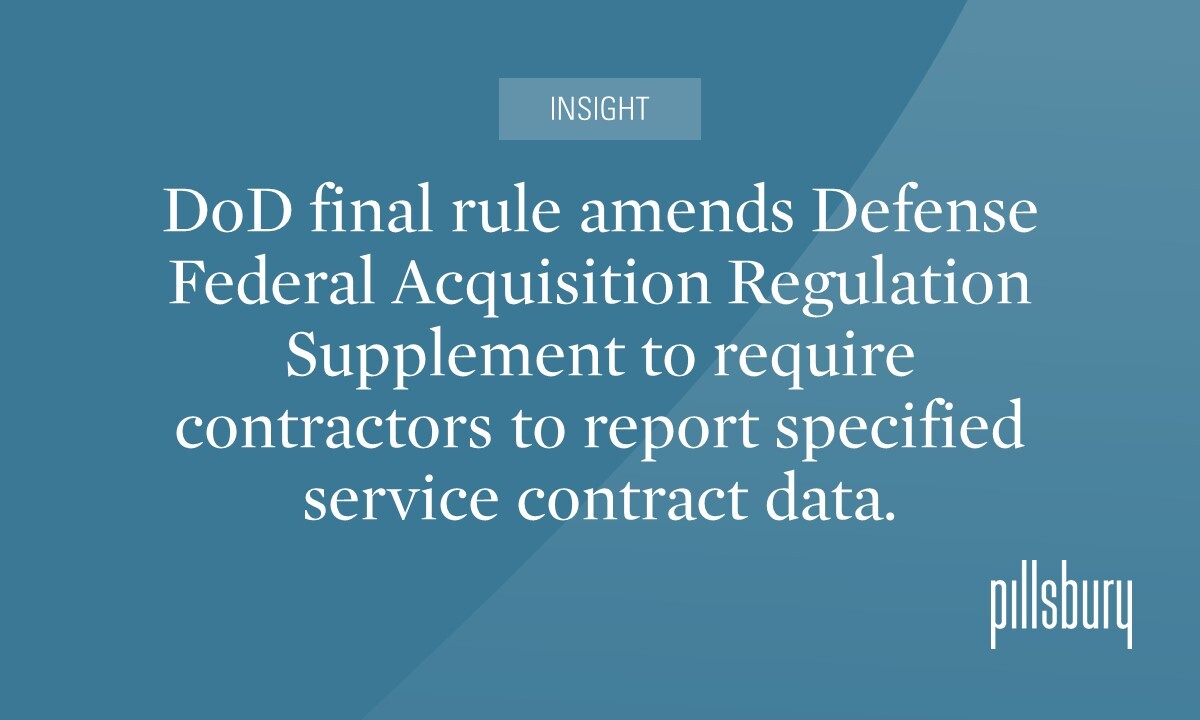 DoD Requires Data Reporting for Certain Service Contracts