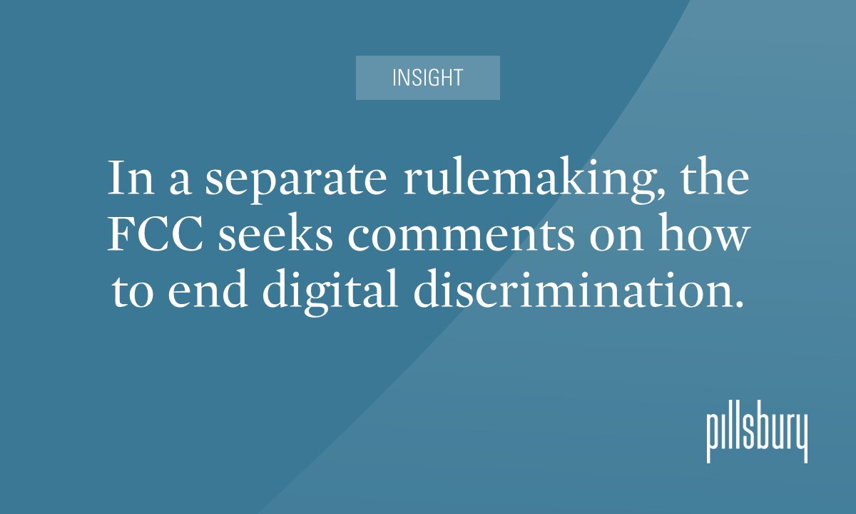 FCC Rulemaking Addresses Broadband Labels and Digital Discrimination