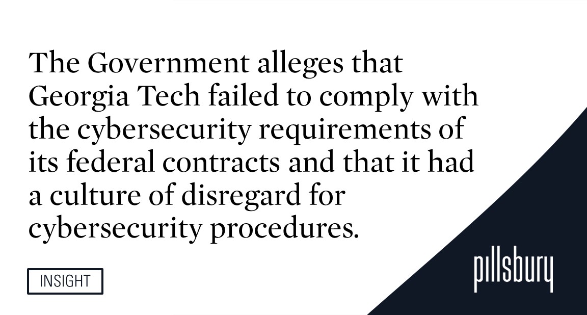 U.S. Government Intervenes in Georgia Tech Cybersecurity False Claims Case