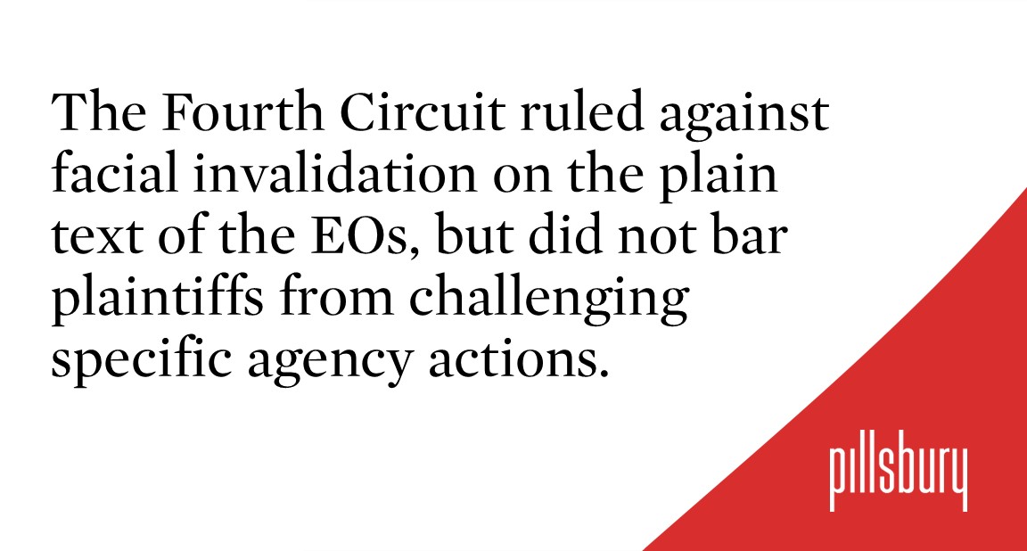 Fourth Circuit Holds That Anti-DEI Executive Orders Are Likely Not ...