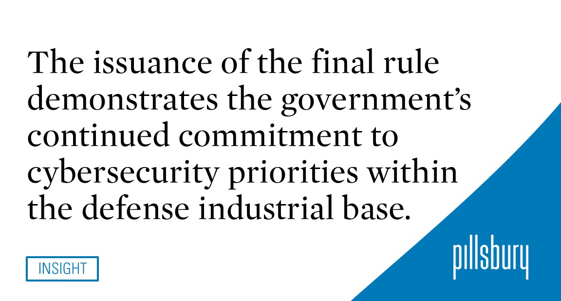 The Department of Defense Issues Final Rule Establishing CMMC 2.0