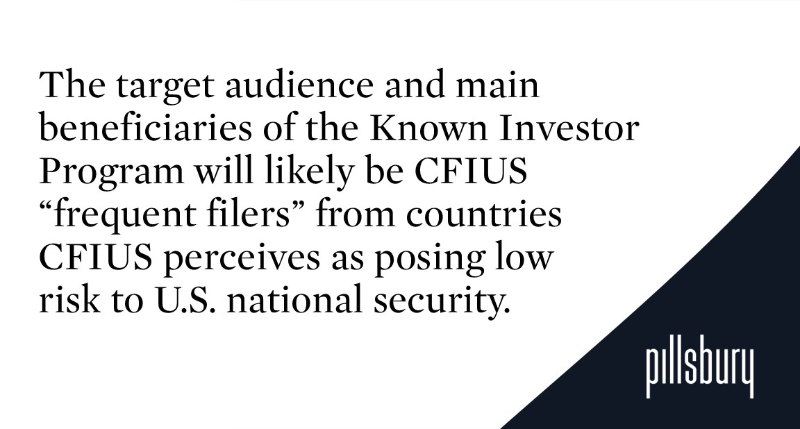 Treasury Issues Request for Information on CFIUS Known Investor Program