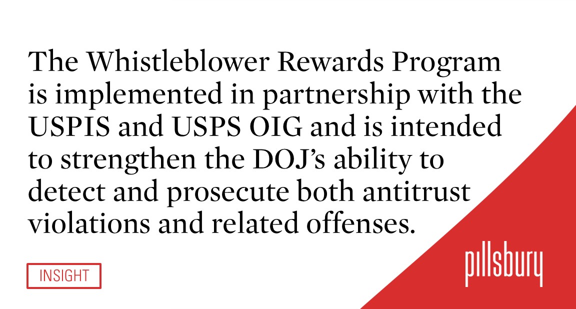 Antitrust Division Announces First-Ever Antitrust Whistleblower Rewards ...