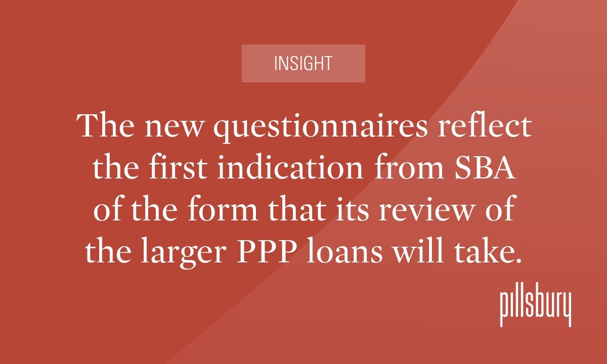 New SBA Questionnaires Ask Borrowers to Justify PPP Loan Necessity
