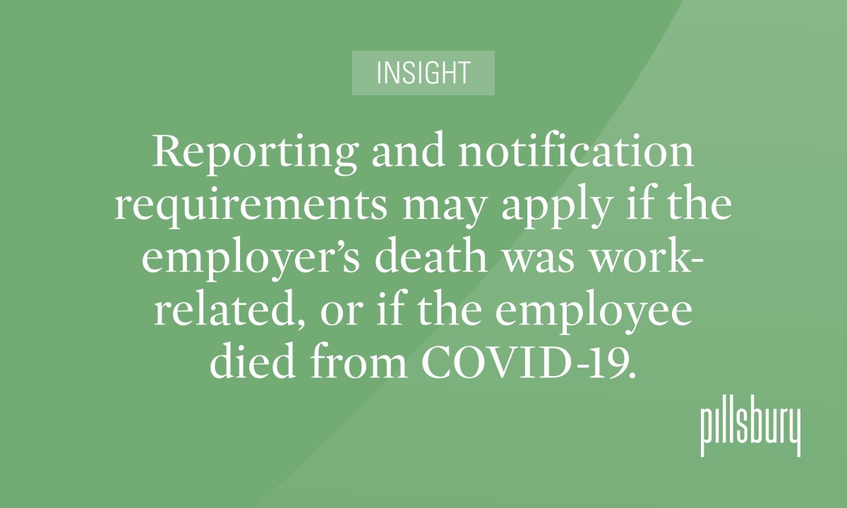 Legal Considerations When an Employee Dies