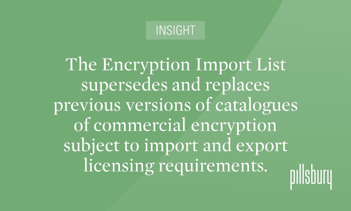 China’s Import and Export Control License Lists for Encryption