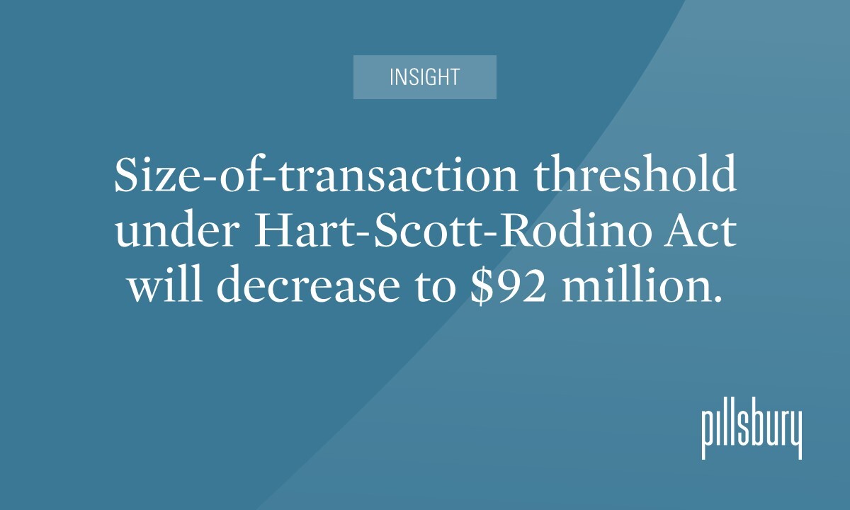 HSR Thresholds Will Decrease for 2021 Transactions