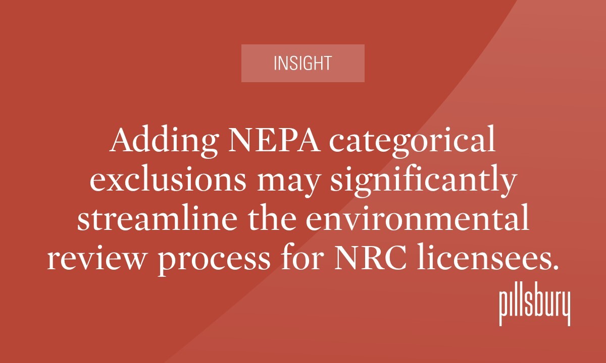 NRC Seeking Input to Update NEPA Process for Categorical Exclusions