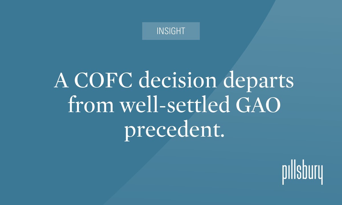 COFC Splits with GAO on Key Personnel Availability Notifications