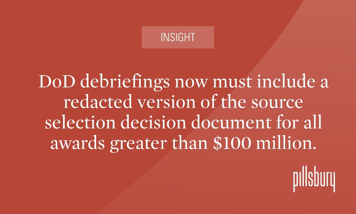 DoD Enhanced Debriefing Final Rule Provides Greater Transparency