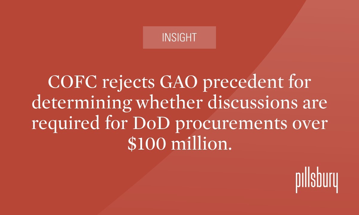 Further Divergence in COFC and GAO Protest Decisions