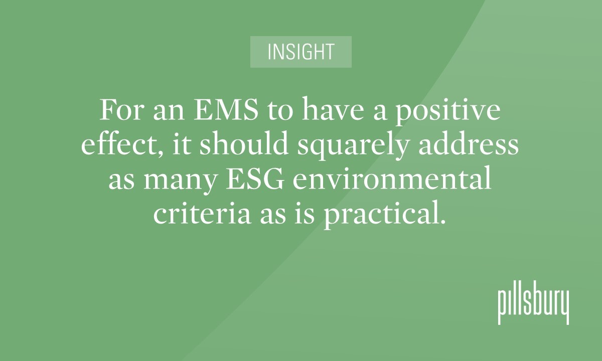 An EMS Can Bridge the Gap between ESG Goals and Implementation