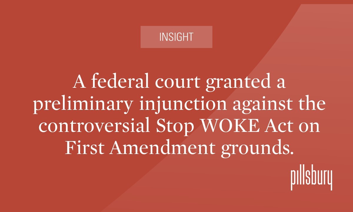 Federal Court Blocks Enforcement Of Florida “stop Woke Act”