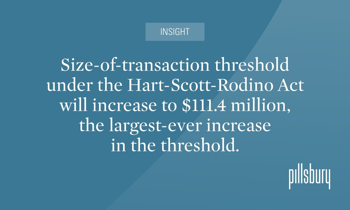 FTC Announces Largest-Ever HSR Threshold Increases for 2023