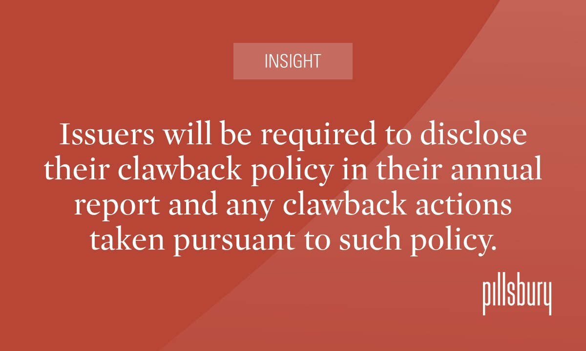 Public Companies Required to Adopt Clawback Policies by December 1, 2023