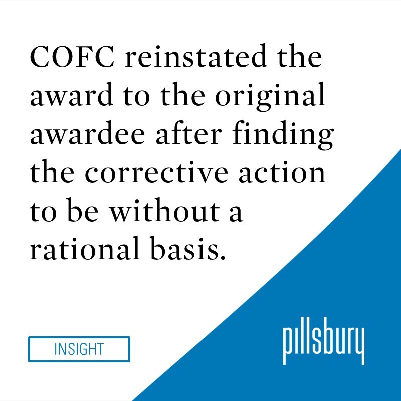 COFC Sustains a Corrective Action Protest